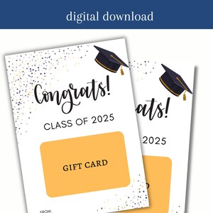 Printable Graduation Gift Card Holder, College Graduation Gift, High ...