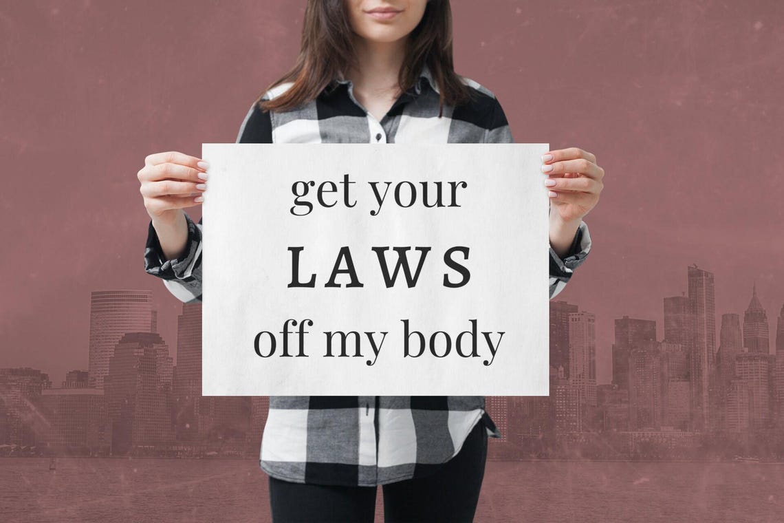 Printable Women's March Sign, Printable Protest Sign, Pro Choice Sign ...