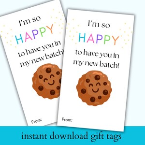 Back to School Cookie Tag, Meet the Teacher Gift for Student, Welcome ...