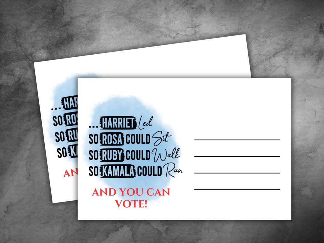 Get Out the Vote Postcards, Kamala Harris Postcards, Vote Blue Postcard ...
