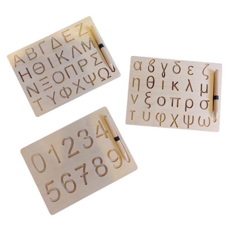 Montessori Lowercase Letter Tracing Board, Wooden Alphabet Learning Toy ...