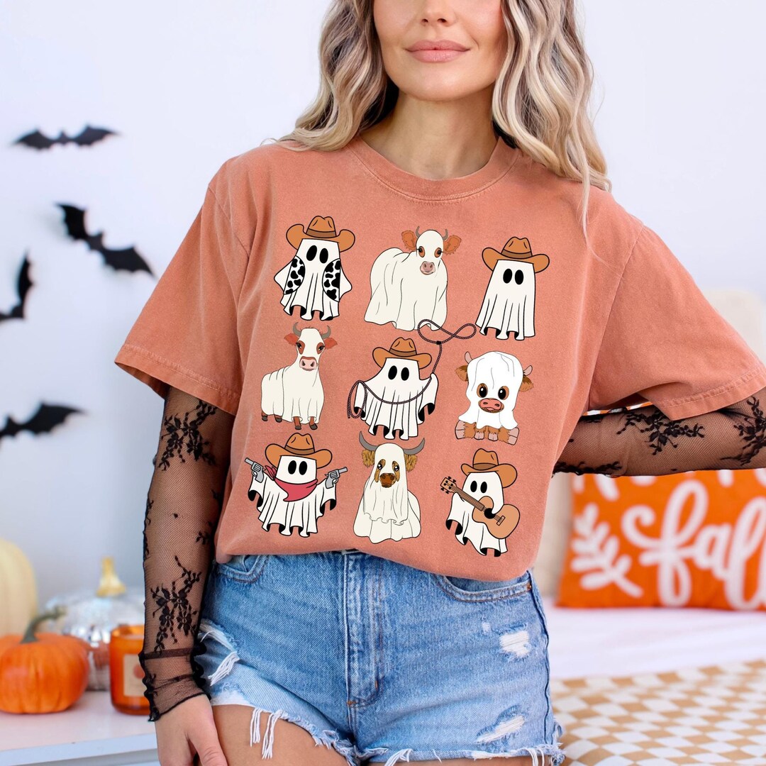 Ghost Cows Halloween Boo SVG PNG Halloween Cows Ghost Cows Png, Funny ...
