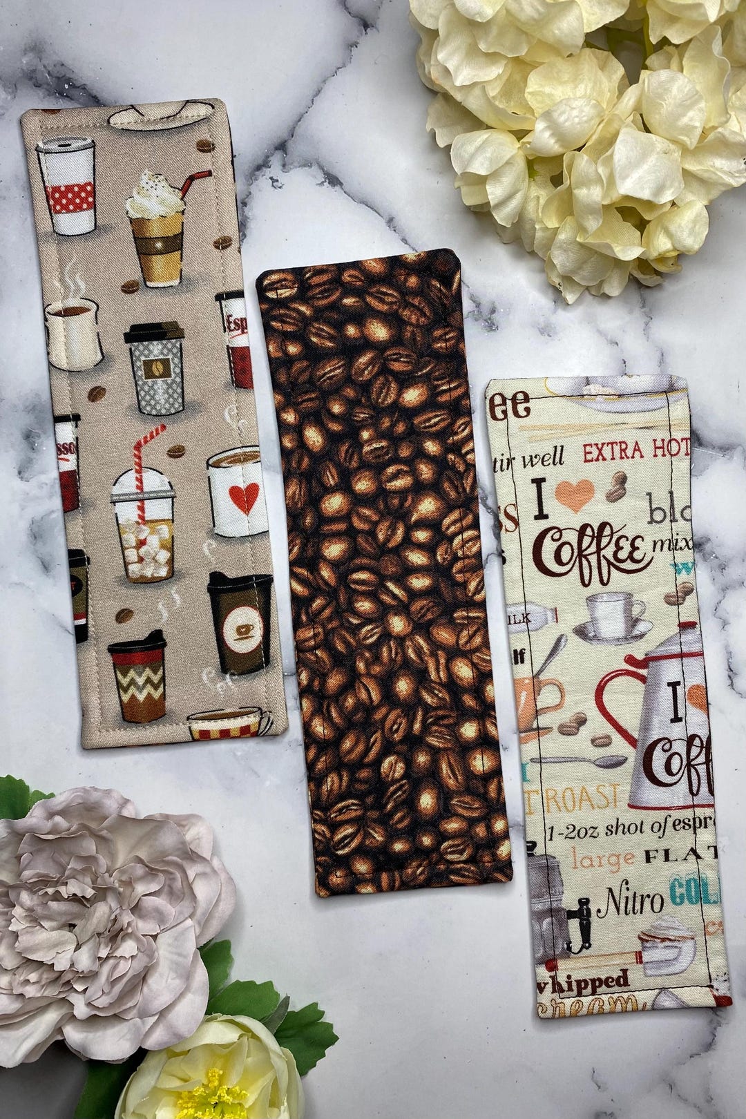 Coffee Fabric Bookmarks - Etsy