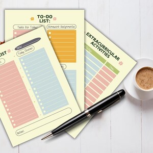Printable School Planner and To-do List | Back-to-school Planner With ...