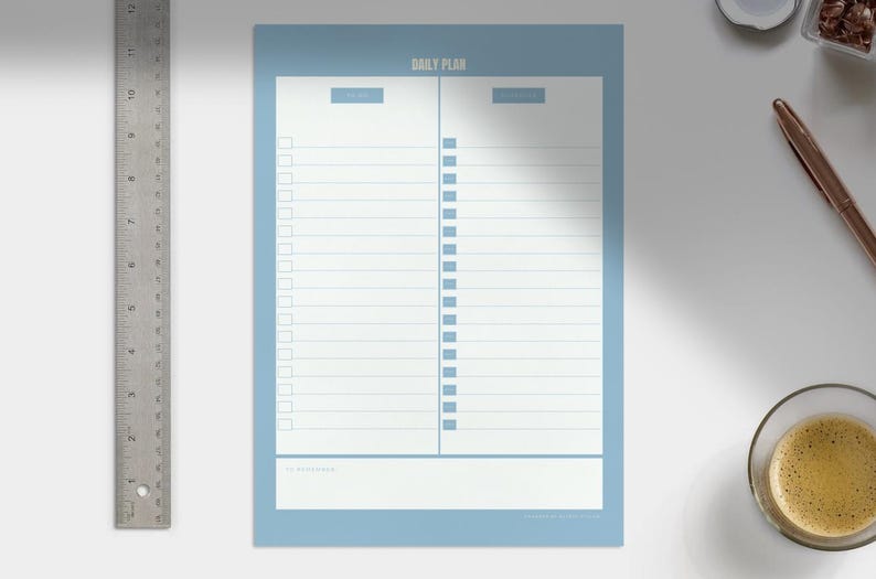 Printable Blue Planner Bundle – Undated Yearly Calendar A2 A3 A4 A5 ...