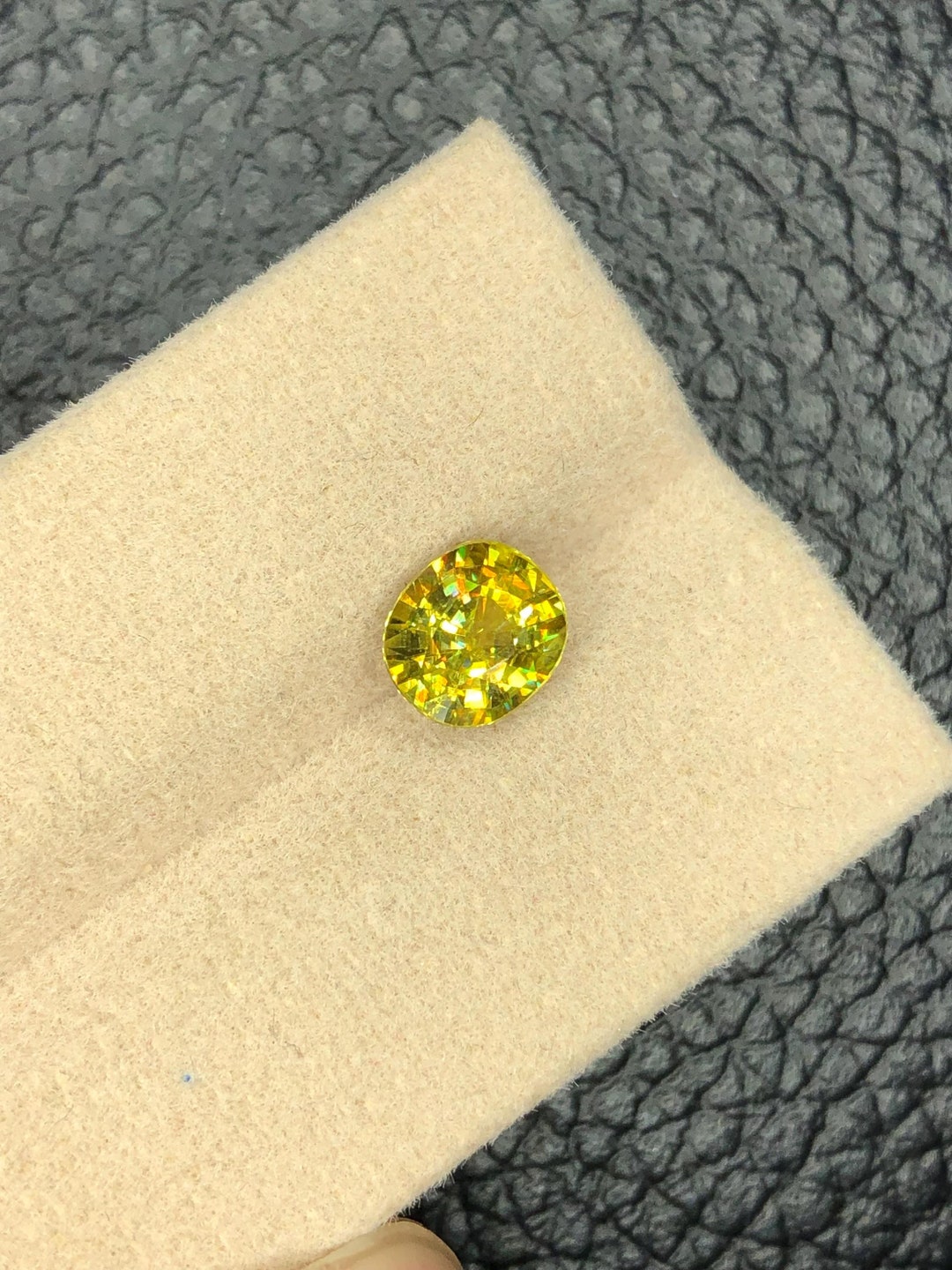Sparkling Full Fire Titanite Sphene Gemstone, Loose Gemstone, Cushion ...