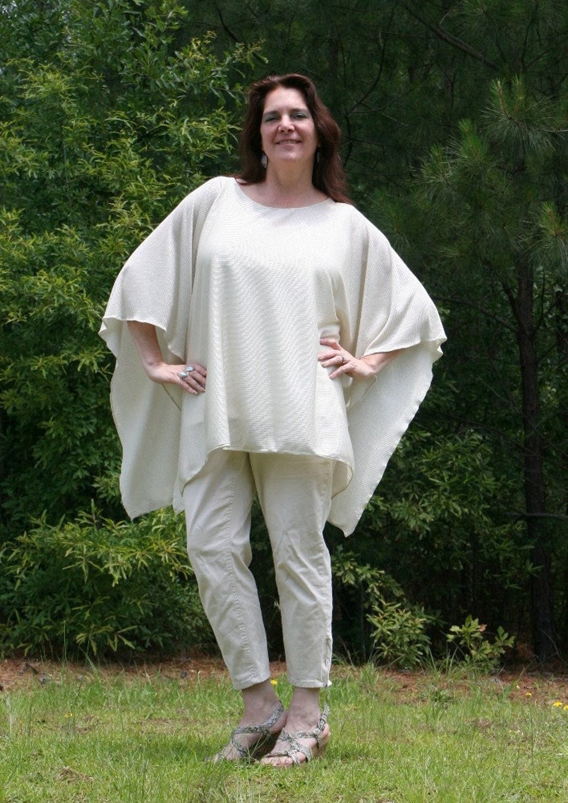 Taupe tastic Knit Poncho Caftan Tunic Beach Cover up - Etsy