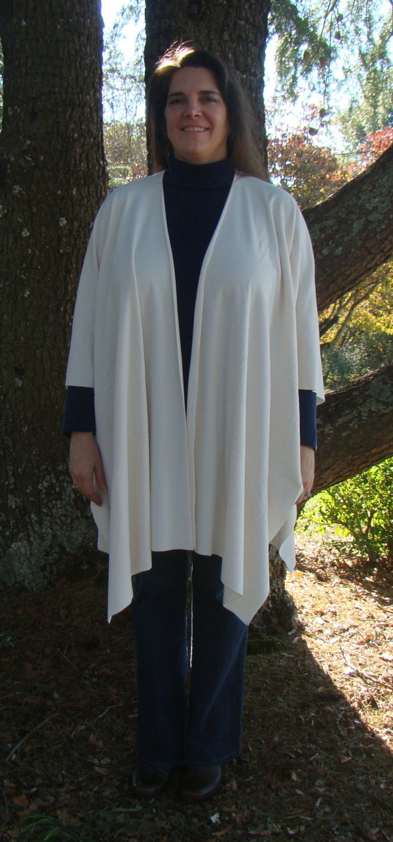 Winter White Fleece Wrap Shawl Ruana Stole With or Without | Etsy