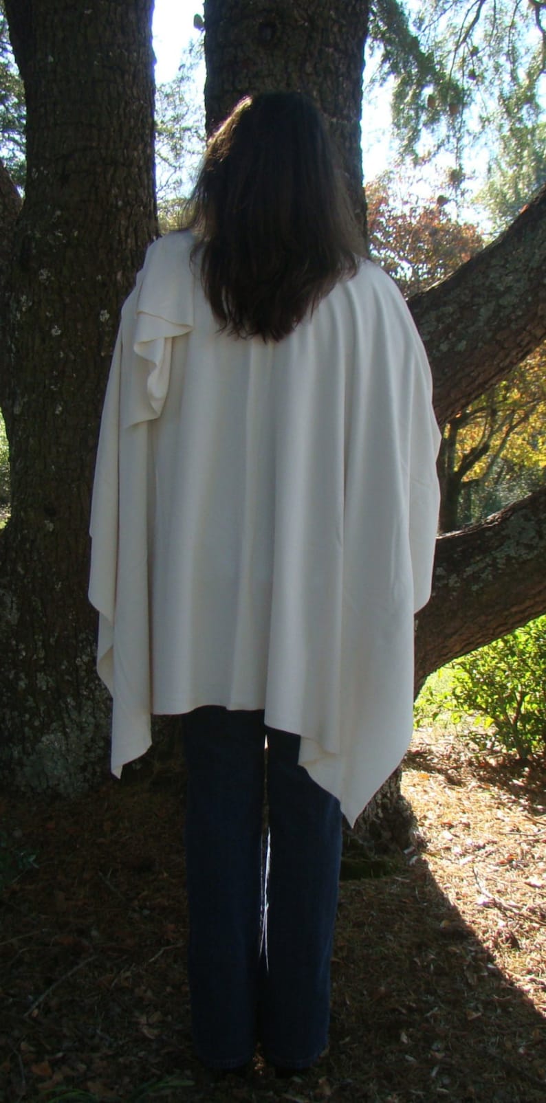 Winter White Fleece Wrap Shawl Ruana Stole With or Without | Etsy