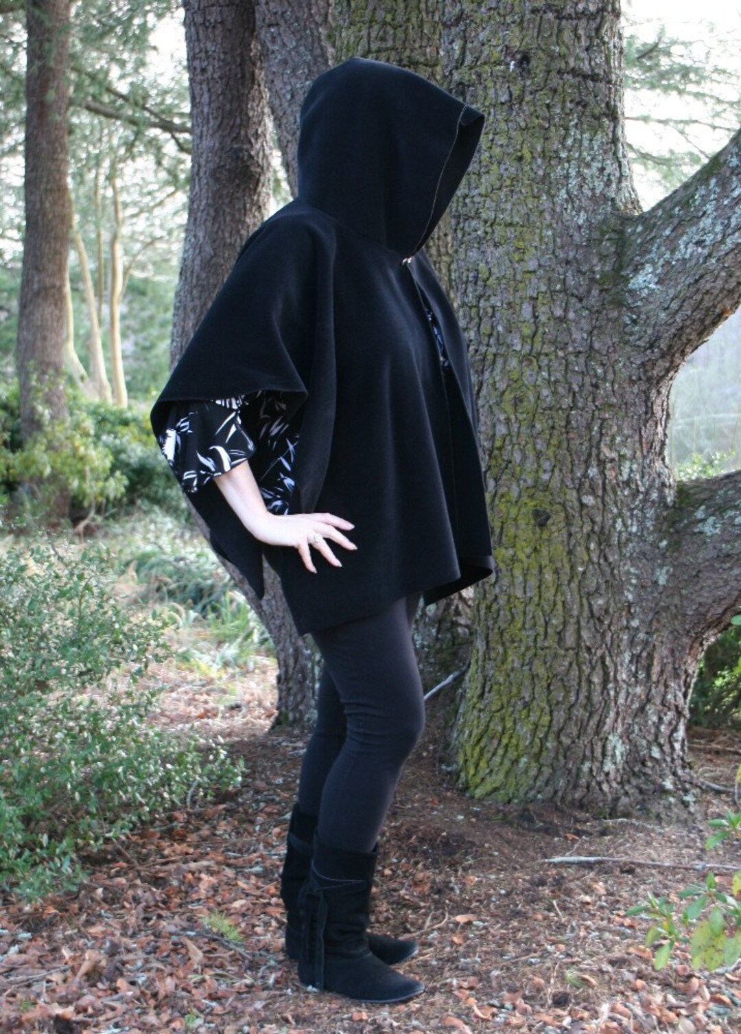 Darth Vader Ninja Hooded Poncho or Cape Children Petites Small Adult ...