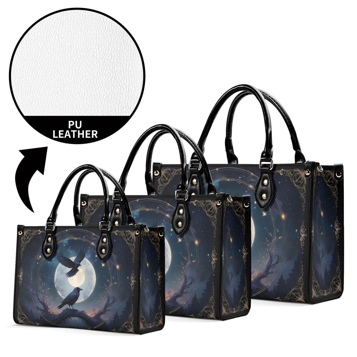 Gothic Crow Bag Cute Crossbody Purse Witchy Purse, Top Handle Bag ...