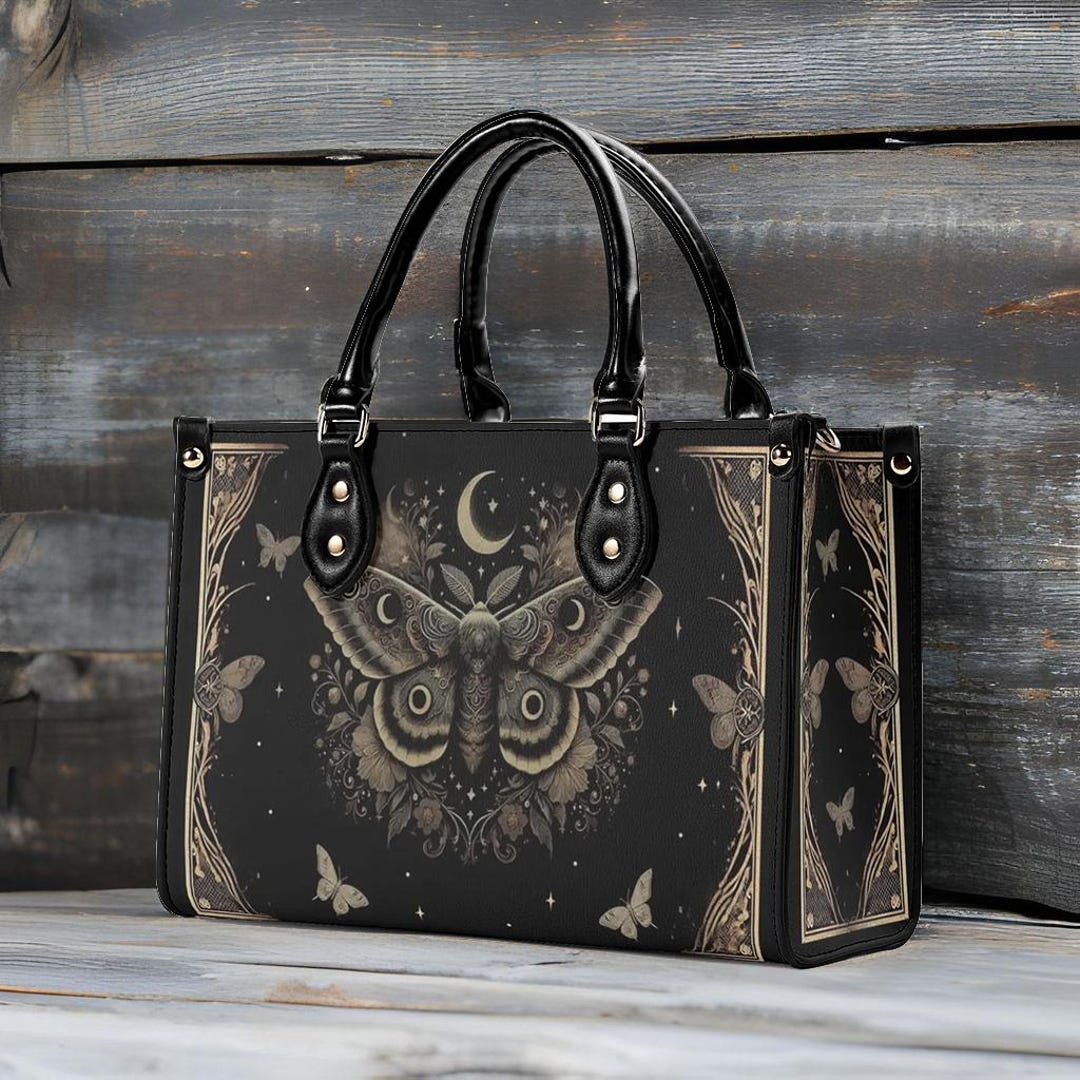 Moon Moth Bag Cute Crossbody Purse Witchy Purse, Top Handle Bag ...