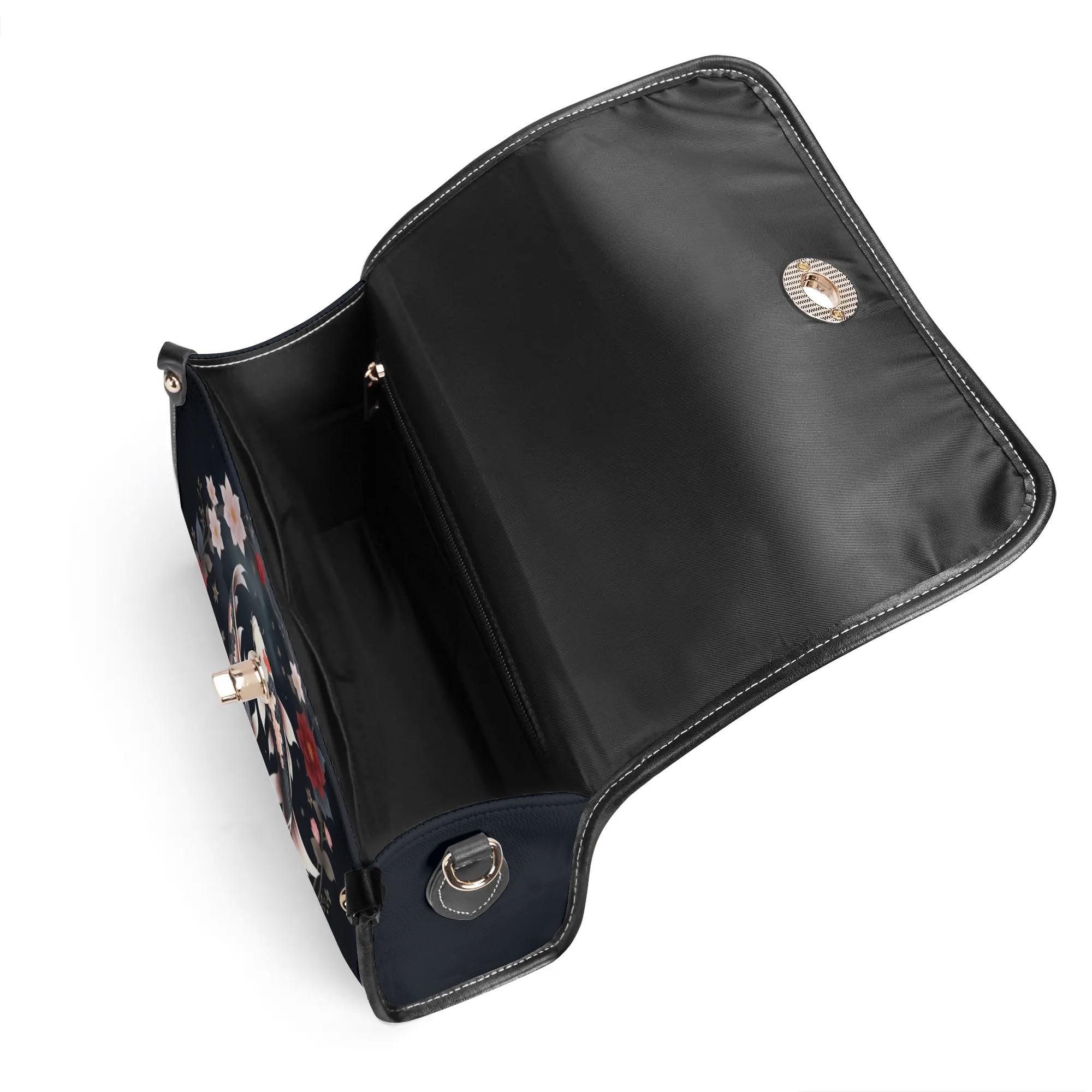 Koi Fish Vegan Leather Satchel Bag: Black Crossbody Purse - Etsy
