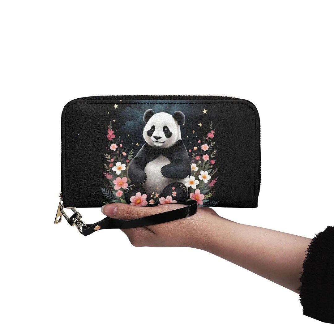 Panda Wallet Vegan Leather Cute Wallet Vegan Leather Wallet Zip Around ...