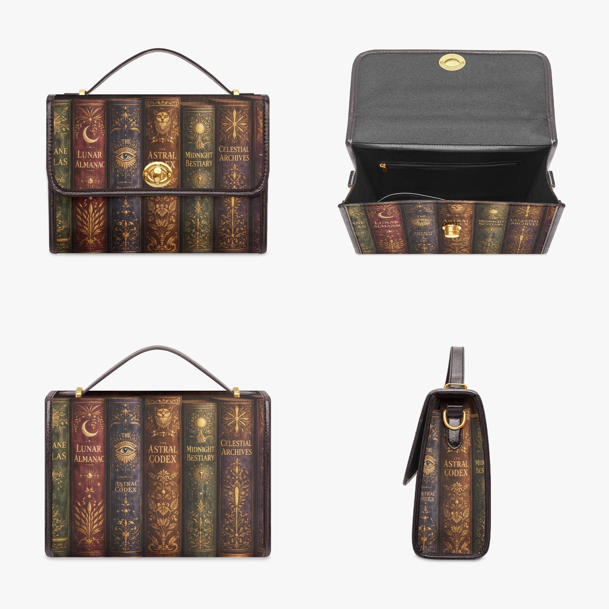Dark Academia Book Satchel Bag – Vintage Library Handbag, Gothic ...