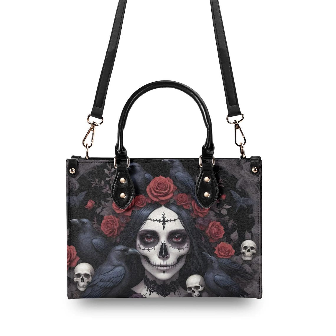 Goth Goth Bag Vegan Leather Cute Handbags Shoulder Bag, Small to Large ...