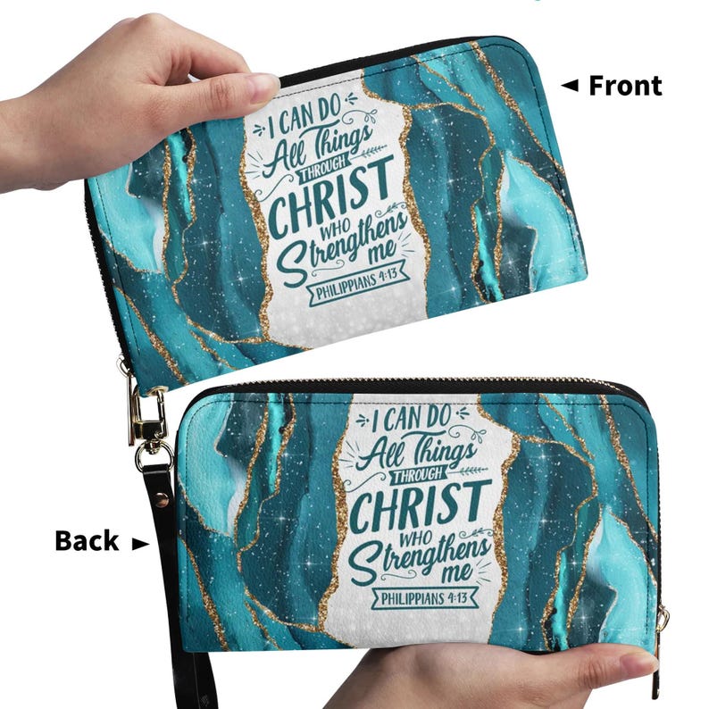 Philippians Christian Bible Verse Wallet Vegan Leather Cute Wallet ...