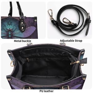 Dragonfly Bag Vegan Leather Cute Handbags Shoulder Bag, Small to Large ...