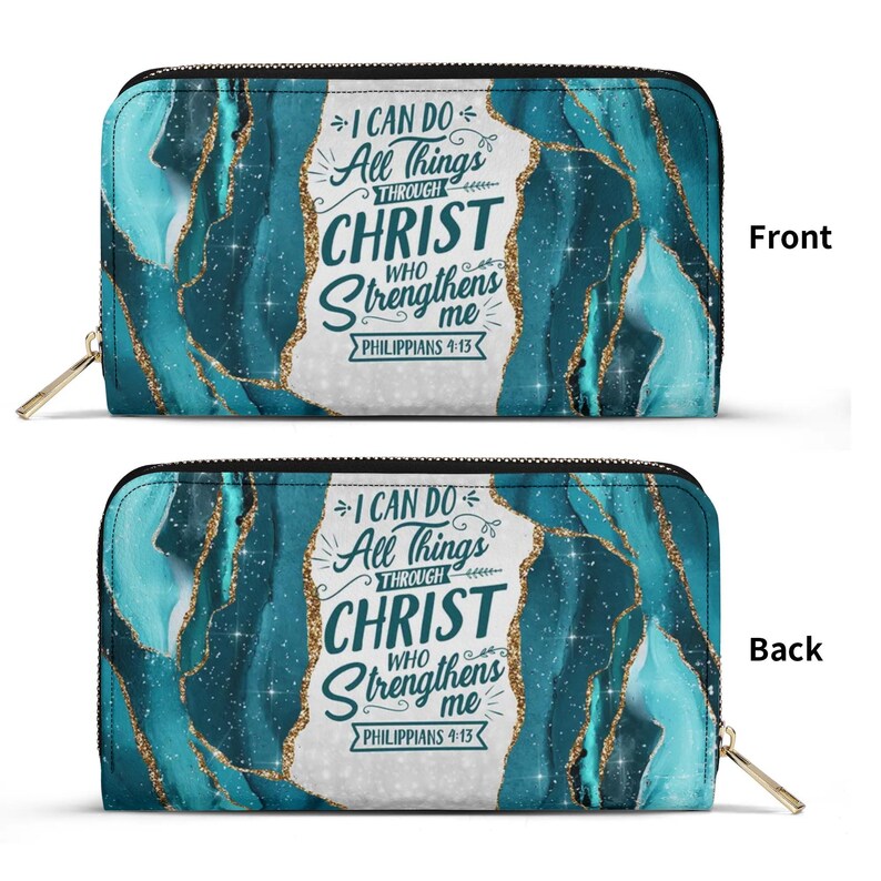 Philippians Christian Bible Verse Wallet Vegan Leather Cute Wallet ...