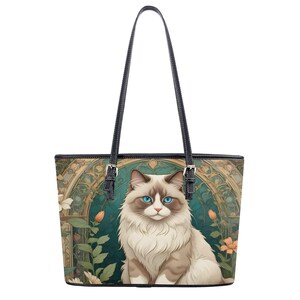 Art Bags Artsy Cat Ragdoll PU Leather Tote Bag - Etsy
