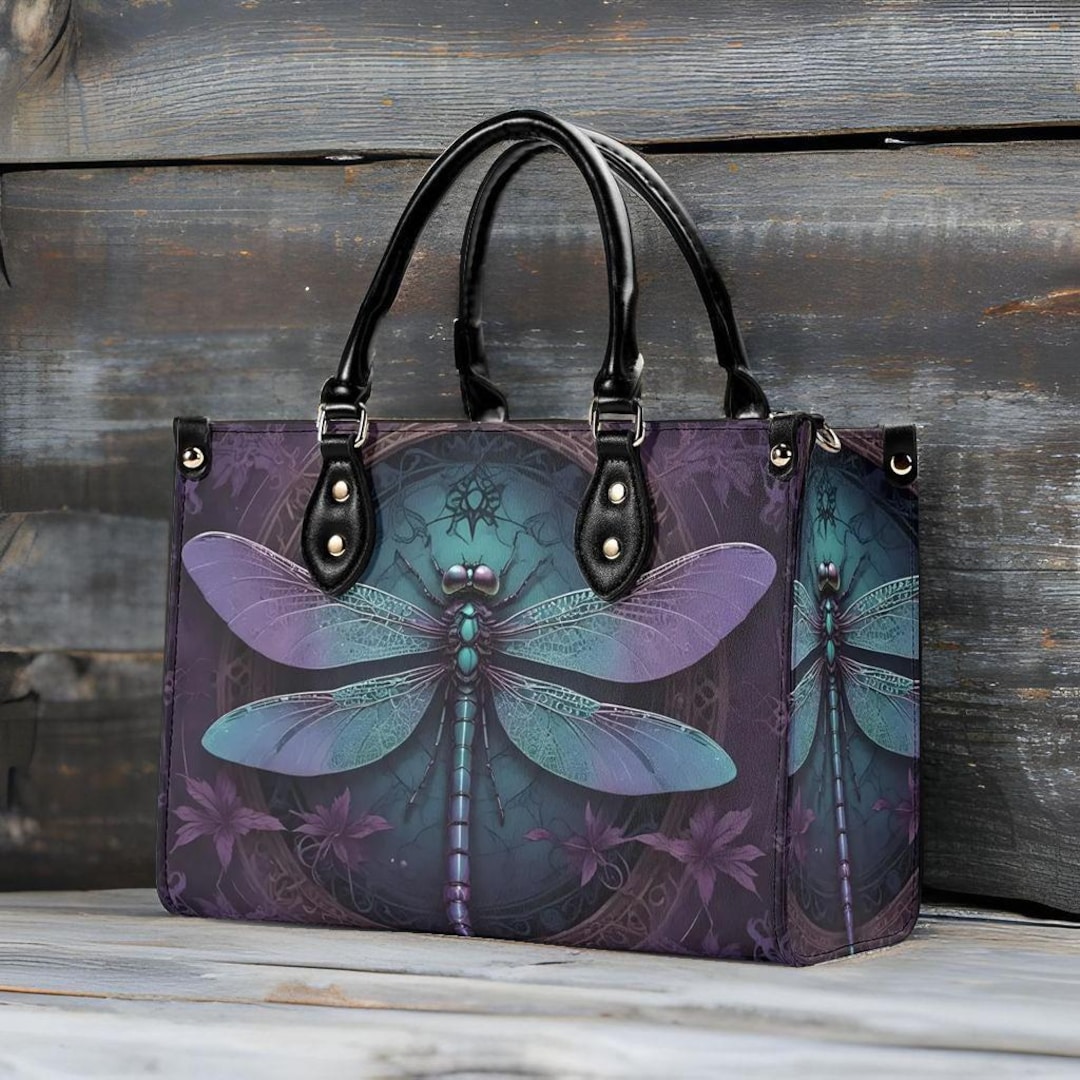 Dragonfly Bag Vegan Leather Cute Handbags Shoulder Bag, Small to Large ...