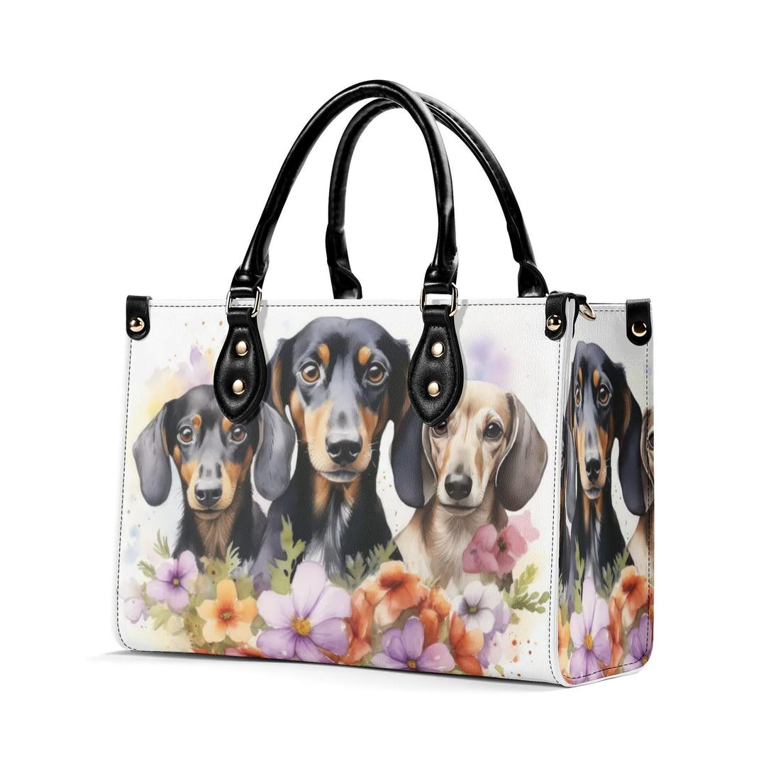 Dachshund Bag Vegan Leather Handbag for Dog Lovers and Dog Moms Gift ...