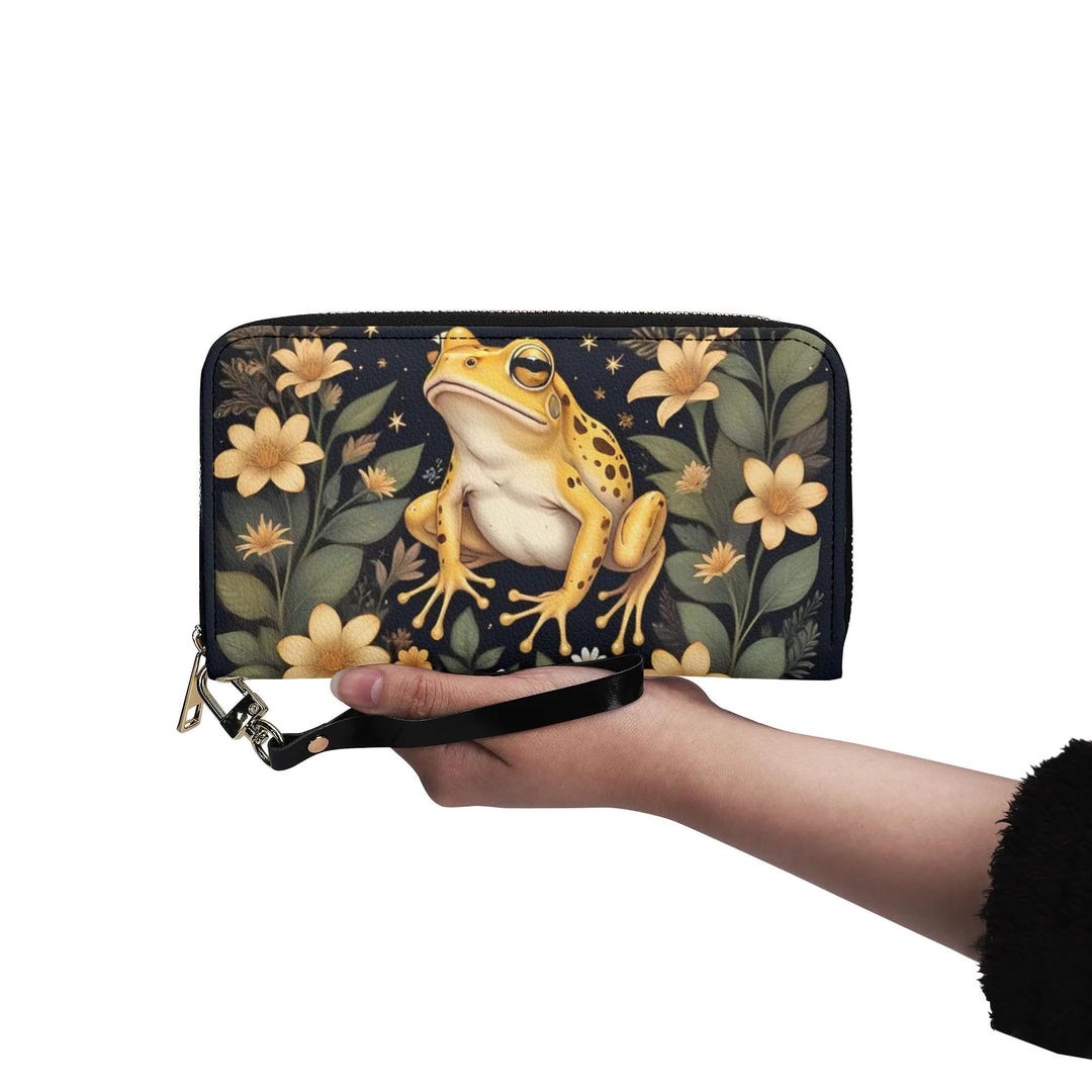 Frog Wallet Vegan Leather Cute Wallet Vegan Leather Wallet Zip Around ...