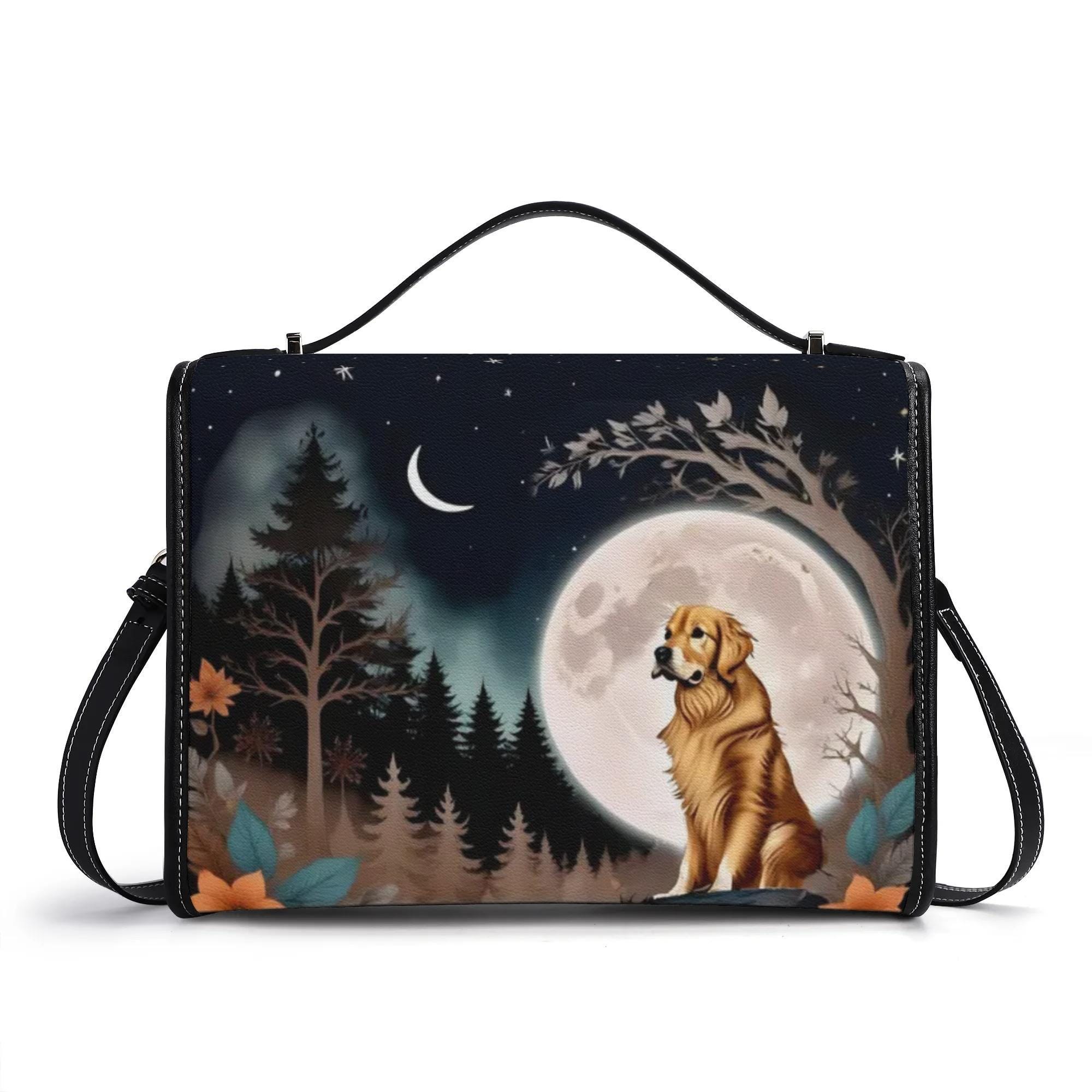Golden Retriever Lover Satchel Bag - Dog Themed Crossbody Purse for Pet ...