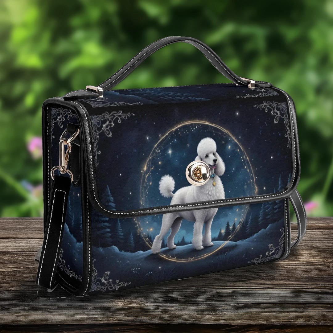 Poodle Satchel Bag With Crossbody Strap - Cute Handbag Perfect for ...