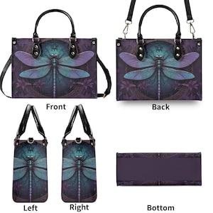 Dragonfly Bag Vegan Leather Cute Handbags Shoulder Bag, Small to Large ...