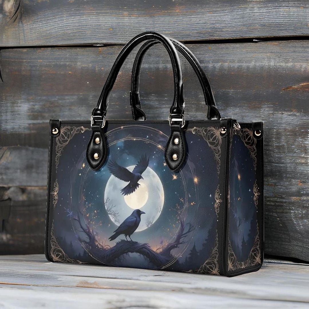 Gothic Crow Bag Cute Crossbody Purse Witchy Purse, Top Handle Bag ...