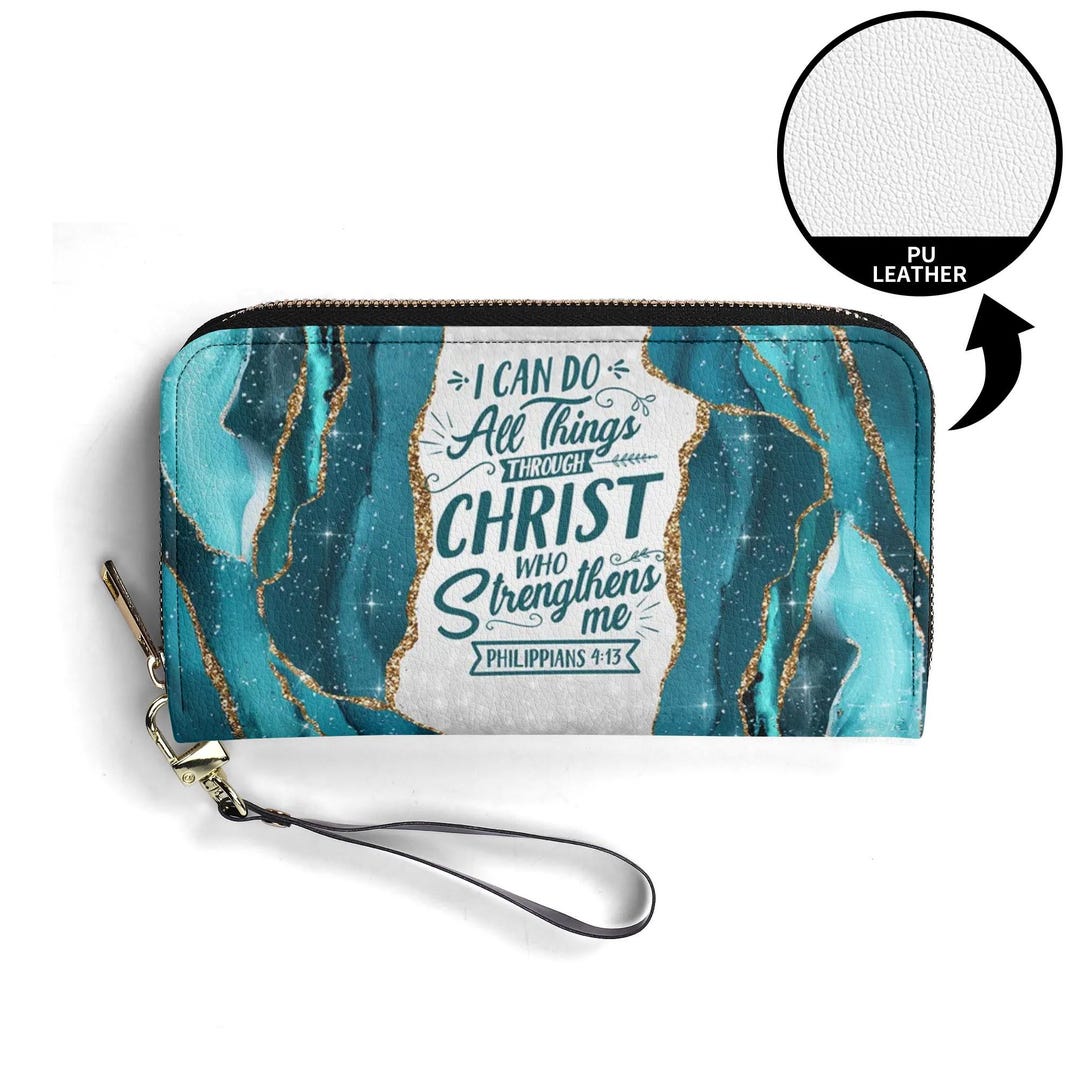 Philippians Christian Bible Verse Wallet Vegan Leather Cute Wallet ...