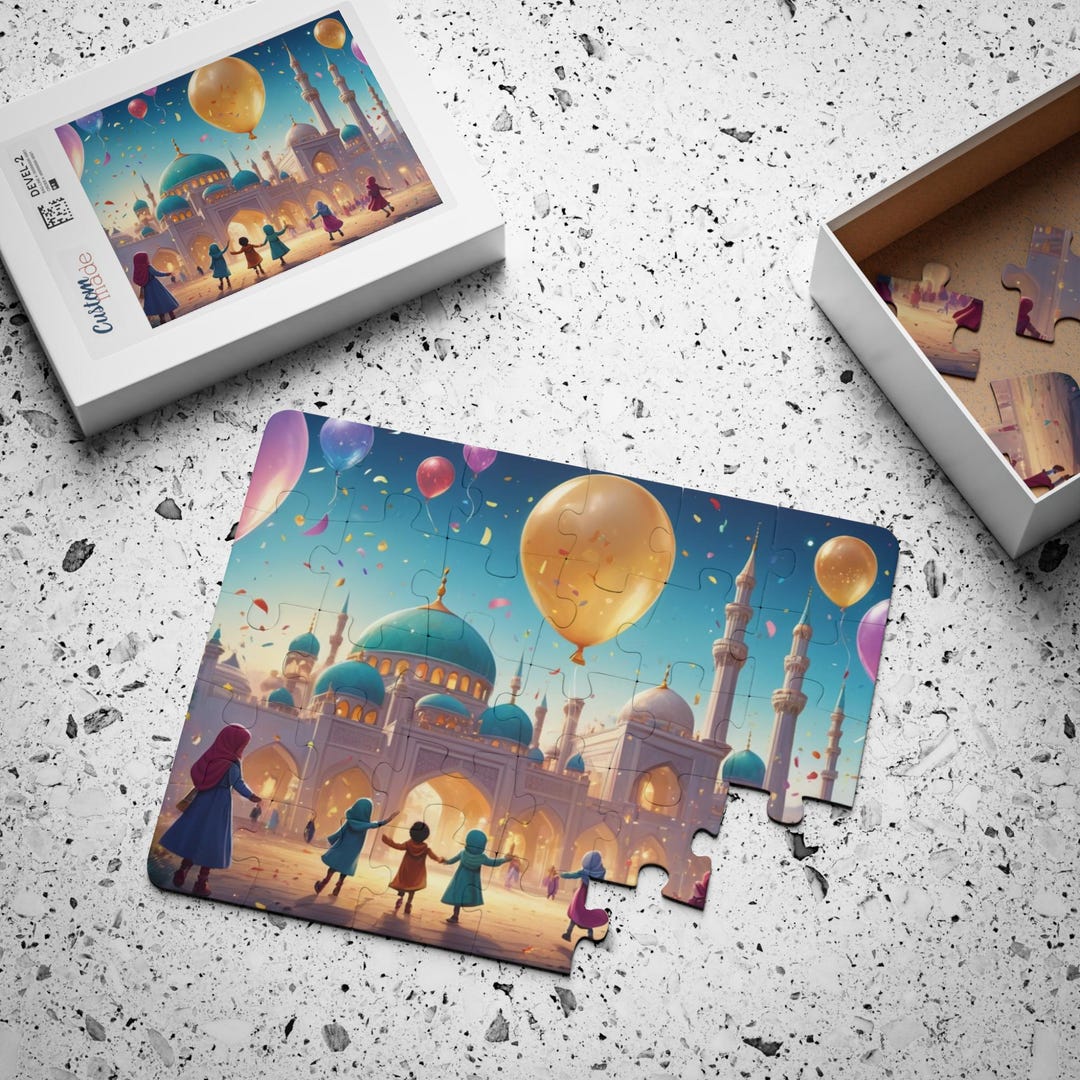 Colorful Eid Ramadan Mosque Kids' Puzzle, 30-piece, Family Bonding ...
