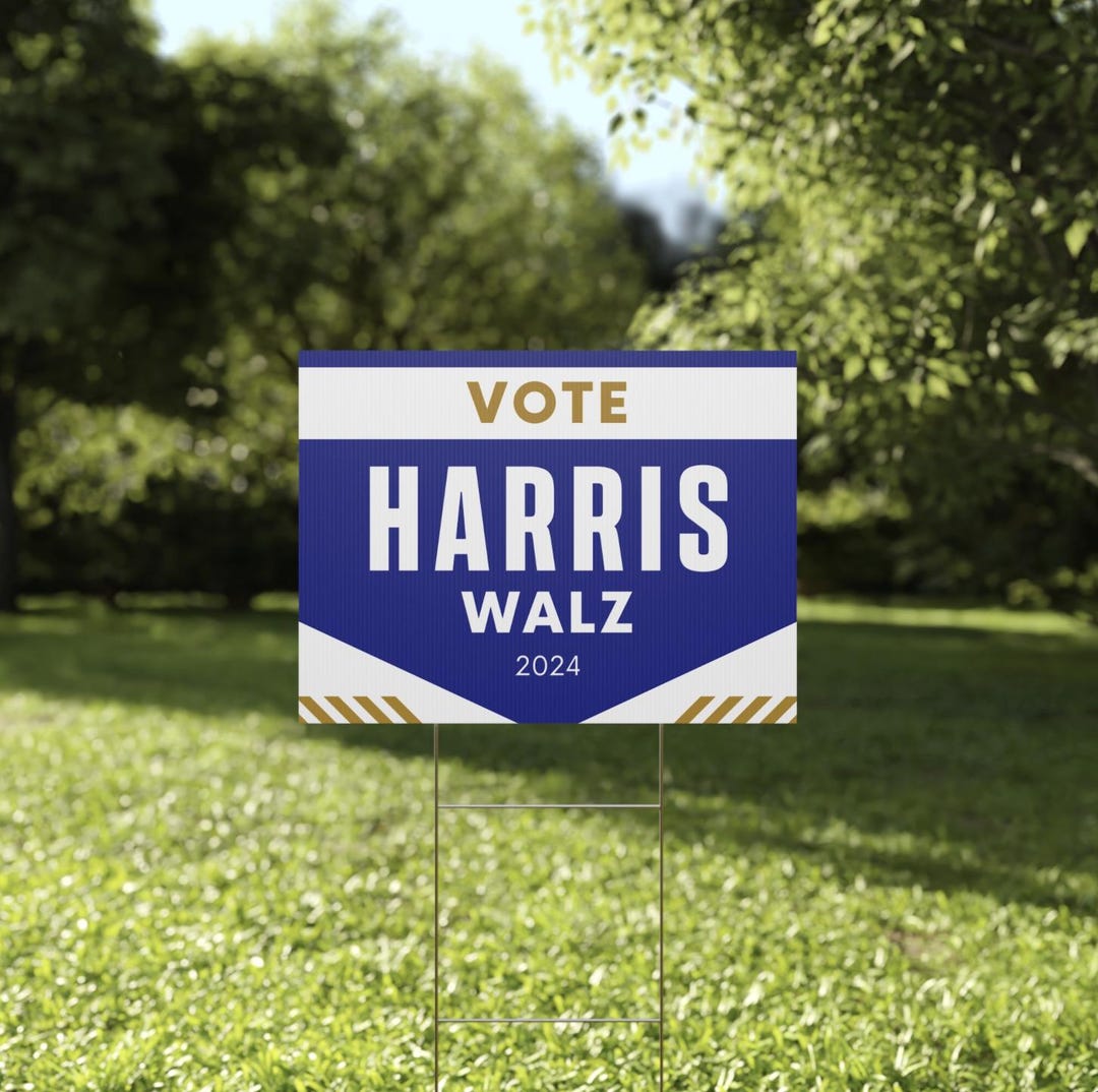 Kamala Harris Tim Walz 2024 Presidential Yard Sign - Etsy
