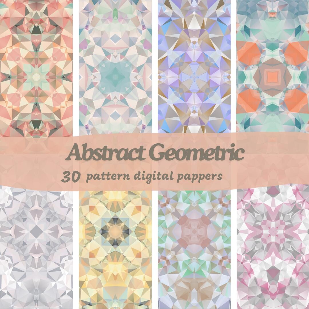Geometric Abstract Seamless Pattern Flawless Digital Papers Printable ...