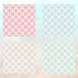 Arabic Art Pattern Flawless Digital Papers Printable Scrapbook Paper ...