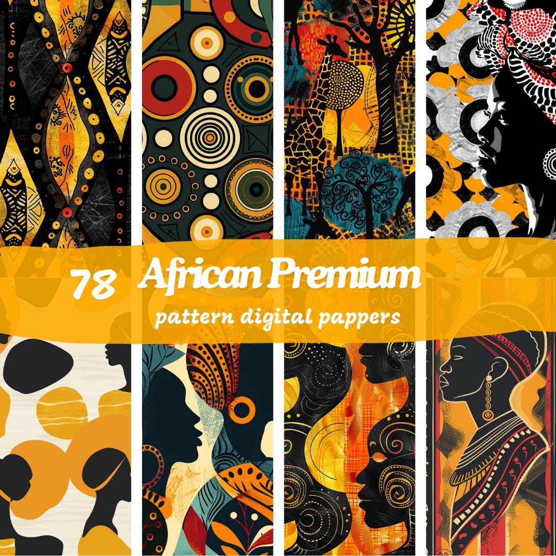 African Pattern Flawless Digital Papers Printable Scrapbook Paper Jpg ...