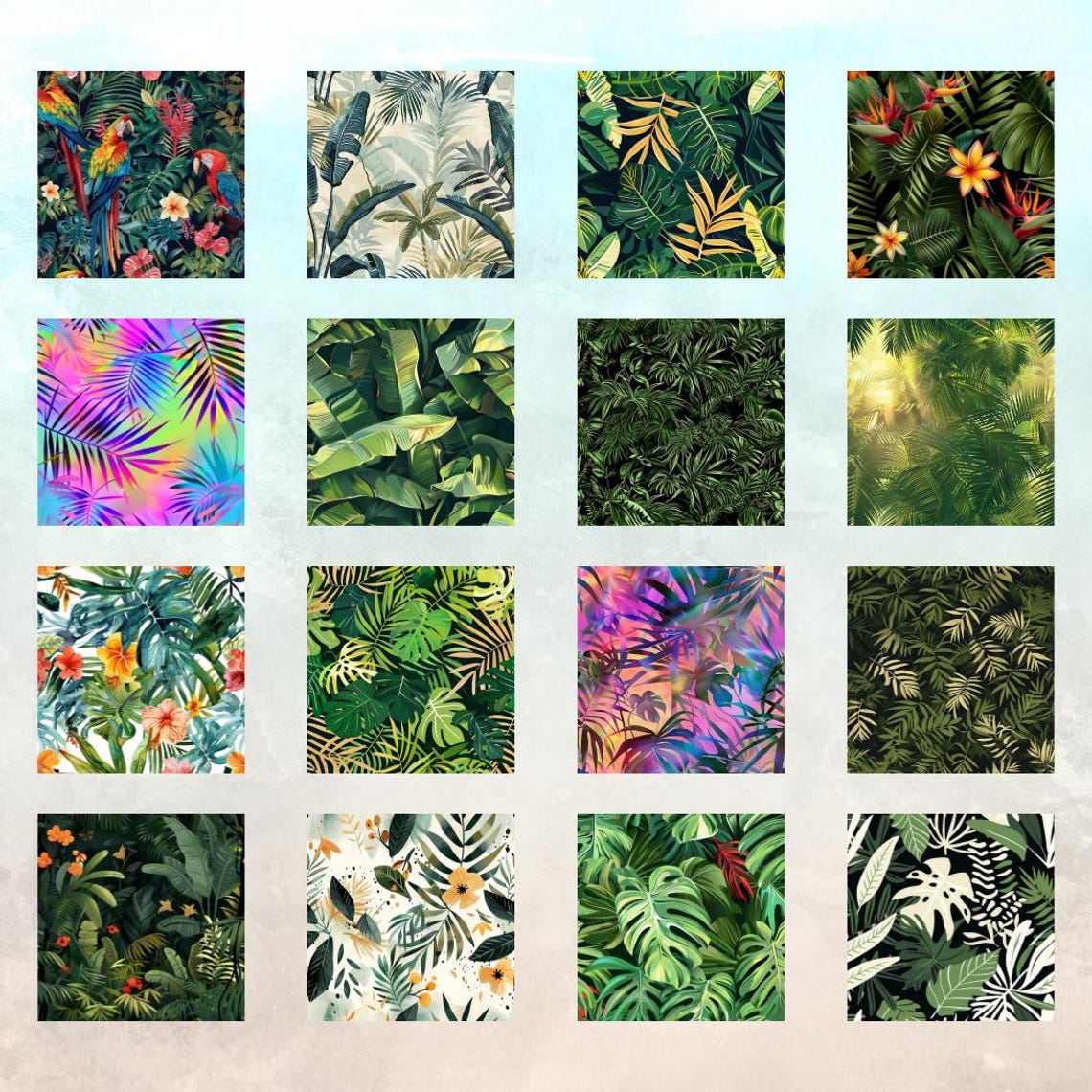 Jungle,tropical, Forest Pattern Flawless Digital Papers-printable ...