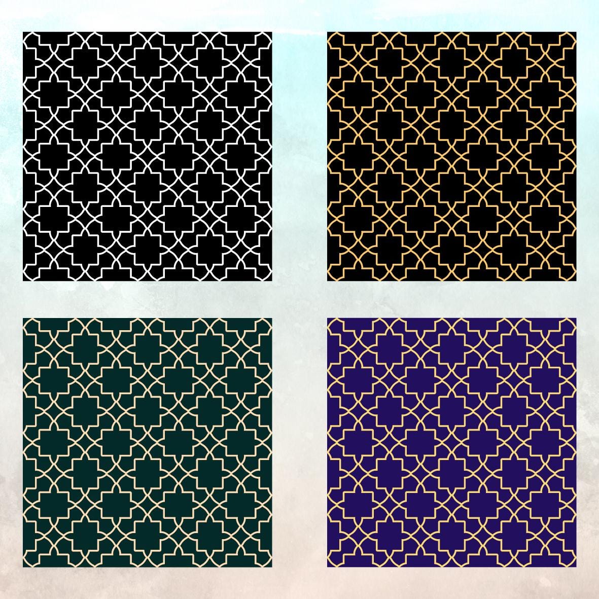 Arabic Art Pattern Flawless Digital Papers Printable Scrapbook Paper ...