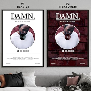 Custom Album Cover Poster, CD Album Plaque Style, Tracklist Poster ...