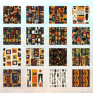 African Texture Digital Paper: 100 Printable Scrapbook Paper Designs ...