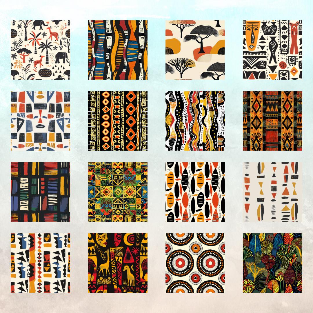 African Pattern Flawless Digital Papers Printable Scrapbook Paper Jpg ...