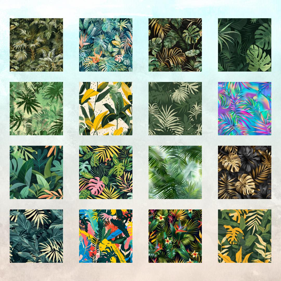 Jungle, Tropical, Forest Pattern Seamless Digital Papers Printable ...