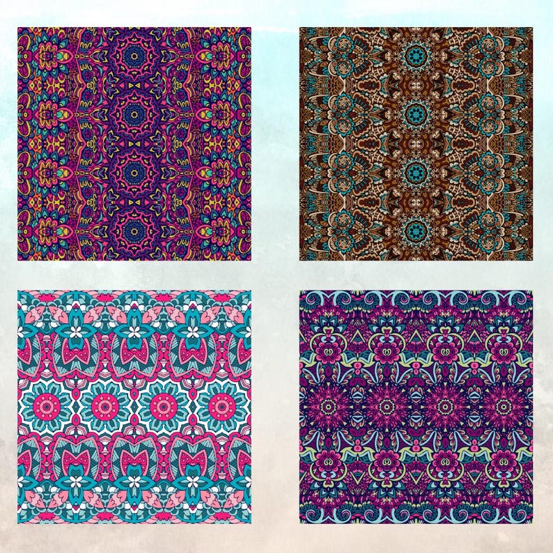 Ethnic, Islamic, Moroccan Seamless Pattern Flawless Digital Papers ...