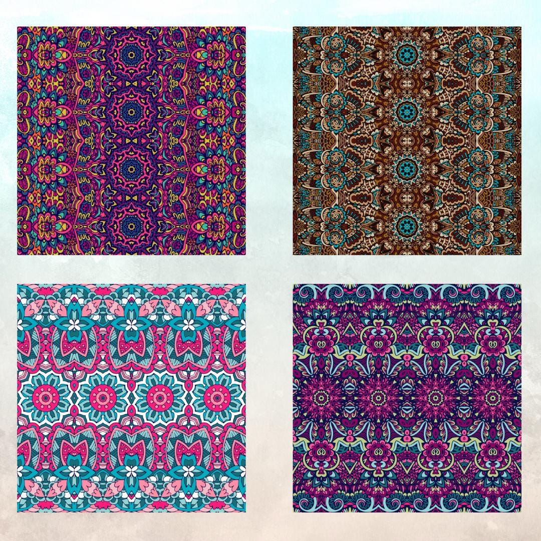 Ethnic, Islamic, Moroccan Seamless Pattern Flawless Digital Papers ...