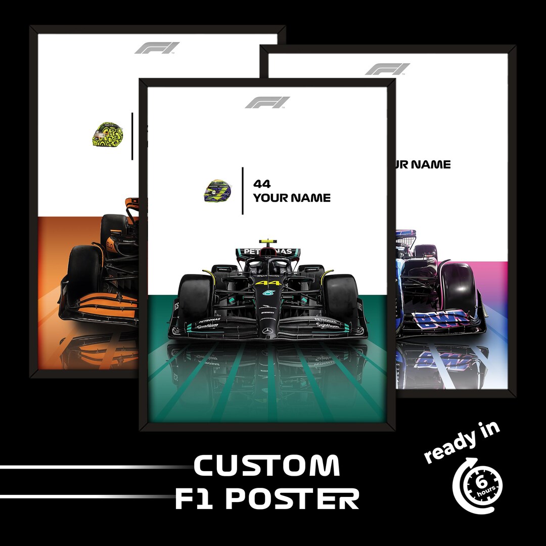 Custom Formula 1 Team Poster: Personalized F1 Racing Art (digital ...