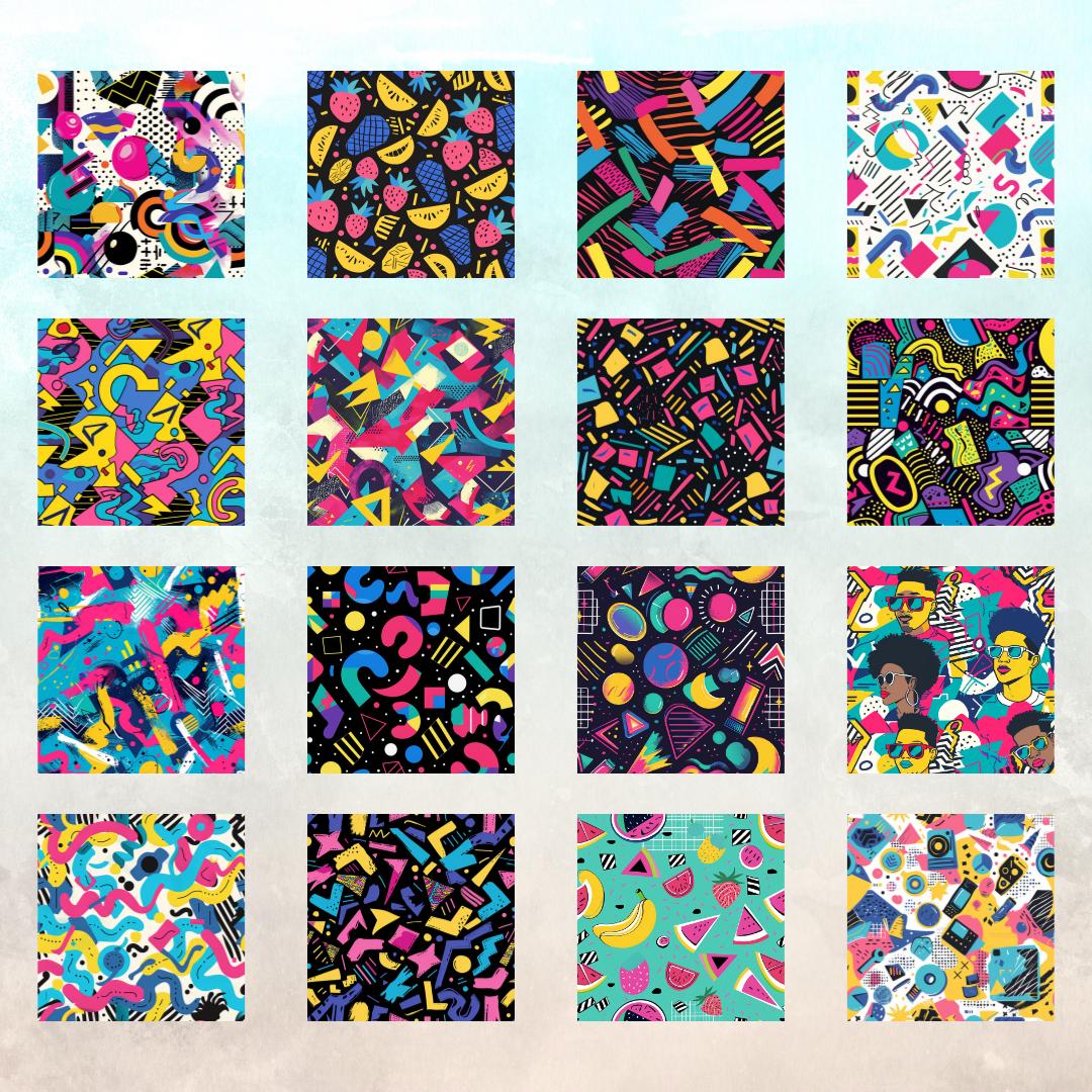 90's Art Pattern Flawless Digital Papers Printable Scrapbook Paper Jpg ...
