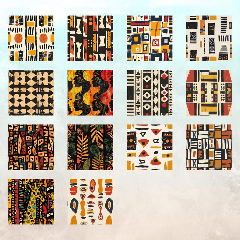 African Pattern Flawless Digital Papers Printable Scrapbook Paper Jpg ...