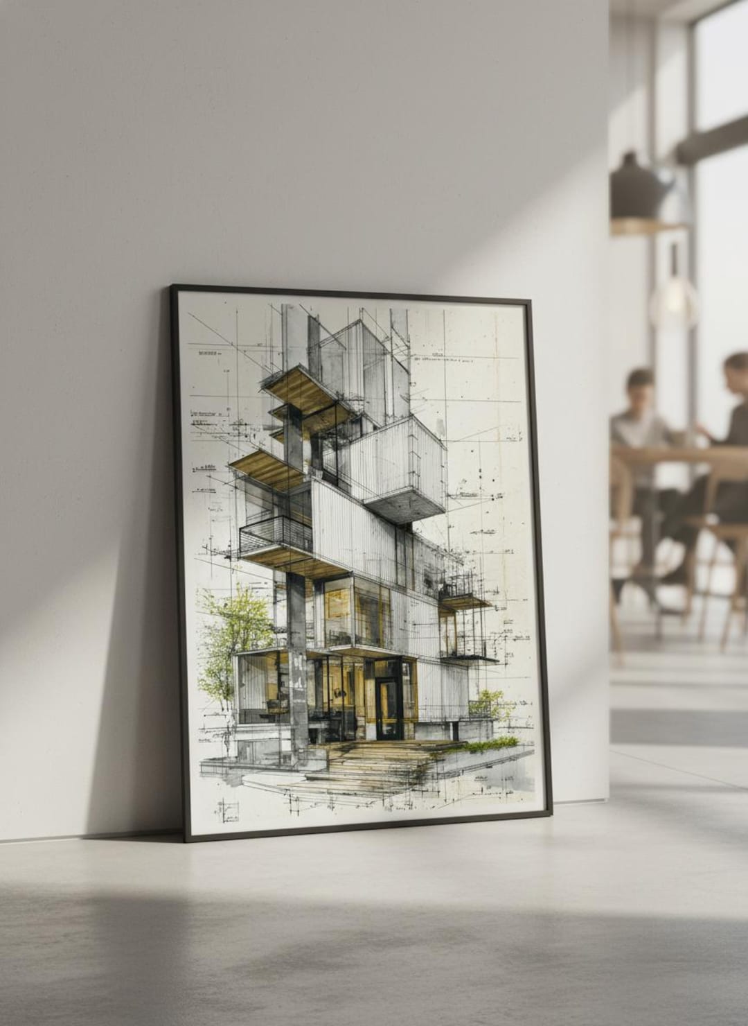 Modern Architecture Poster, Contemporary Building Wall Art, Minimalist ...