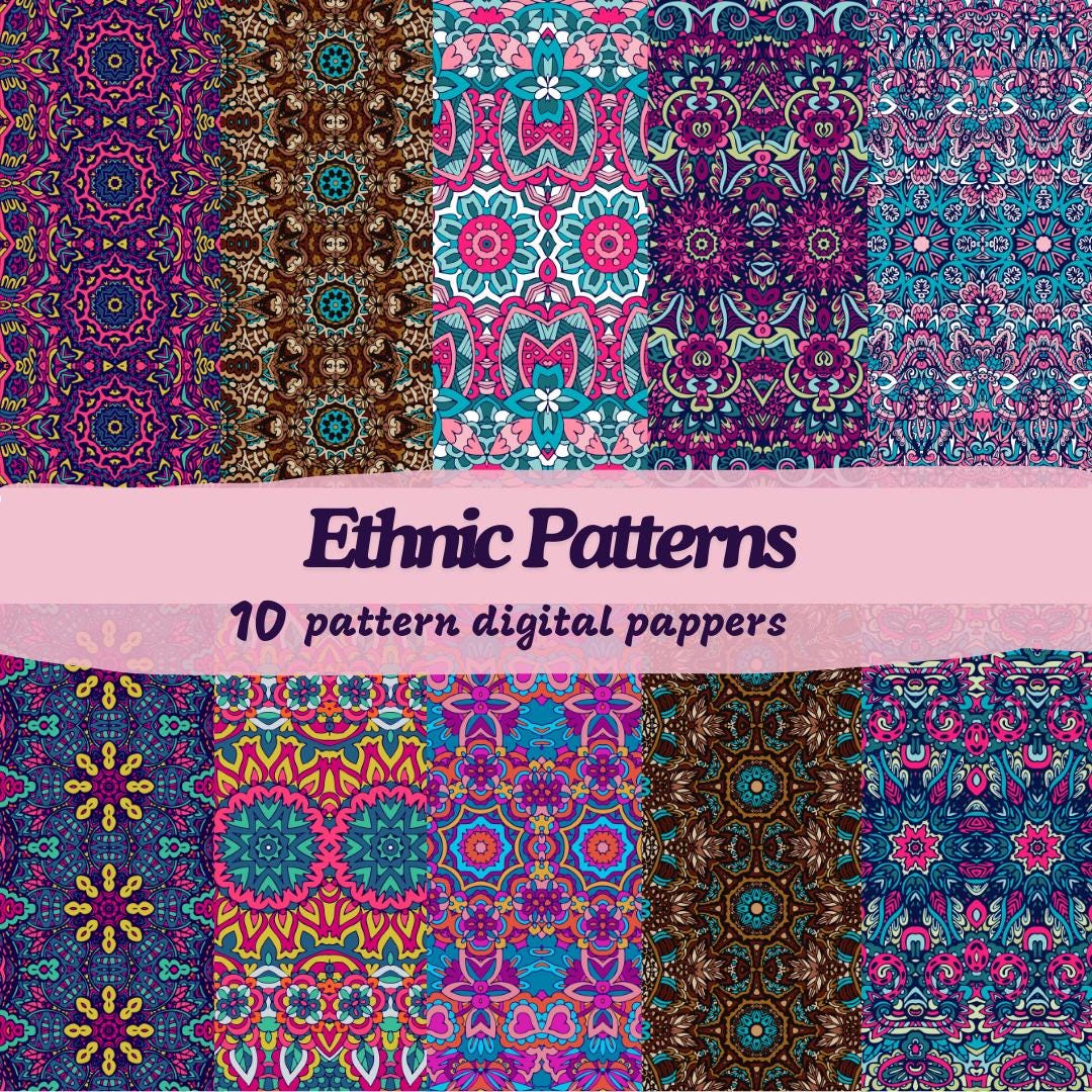 Ethnic, Islamic, Moroccan Seamless Pattern Flawless Digital Papers ...